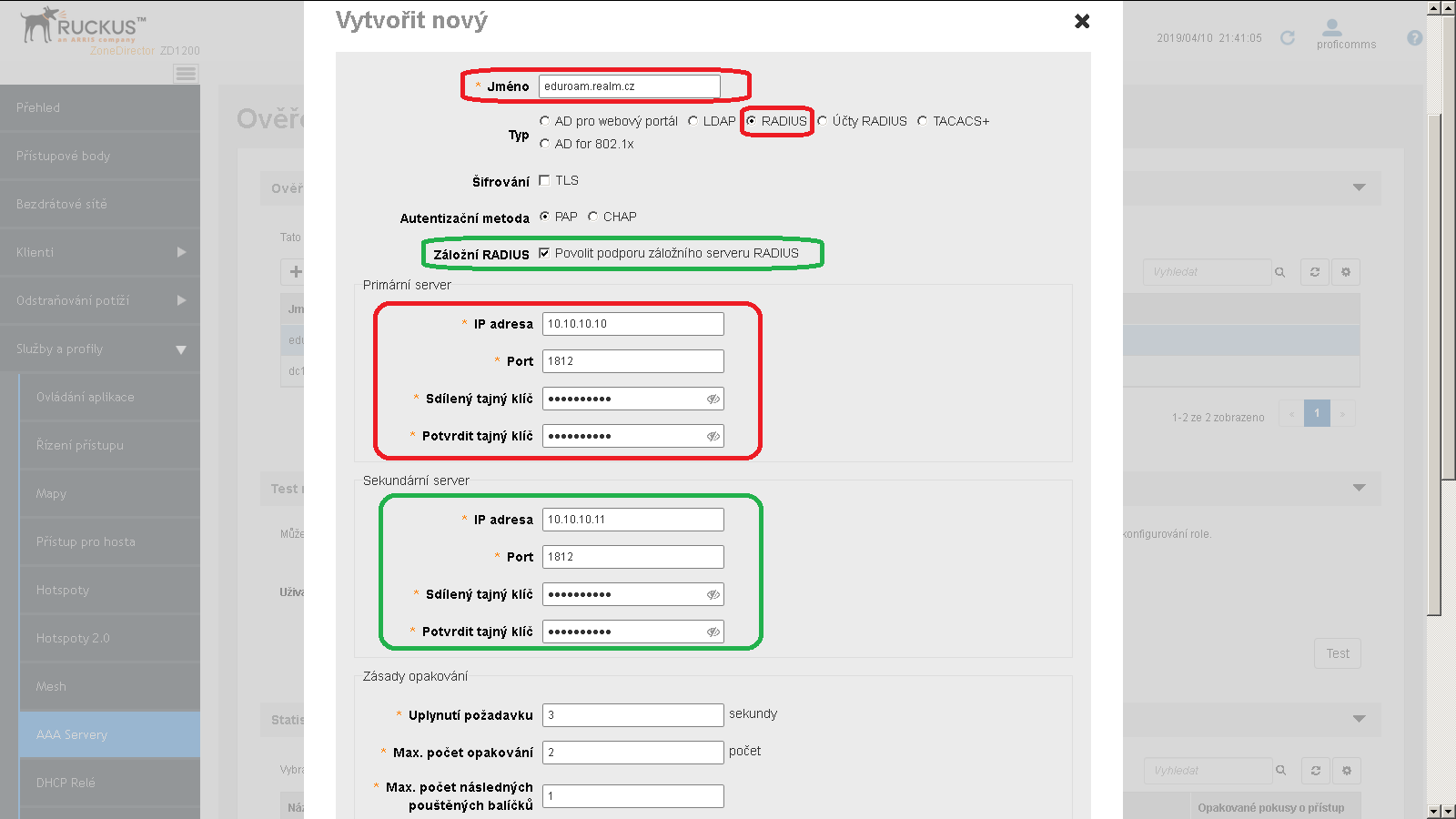 Konfigurácia Ruckus Wireless Zone Director 1200 pre služby eduroam [www ...